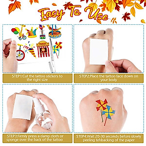 Maitys 288 Pcs Carnival Tattoos for Kids, 48 Styles Circus Party Carnival Temporary Tattoos Circus Tattoos Carnival Theme Party Circus Party Decoration Favor Supplies