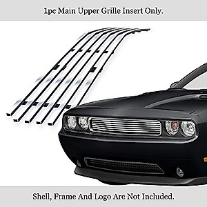 APS Compatible with 2009-2014 Dodge Challenger Main Upper Billet Grille Grill Insert D66607A