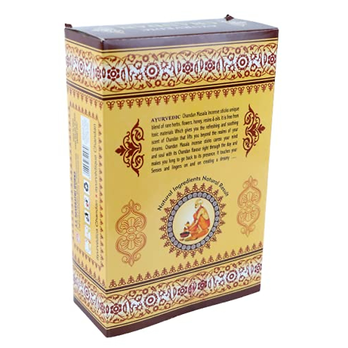 AYURVEDIC Chandan Fragrance Incense Sticks| Aromatic Natural and Safe Agarbatti Set| Home&Garden Incense 12 Box Eco Friendly.