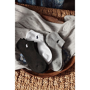 Polo Baby Socks for Boys and Girls with Gripper Bottoms (6 Pairs) White/Pink Pony, 2T - 4T