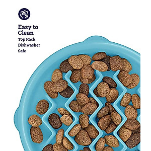 Catstages Kitty Slow Feeder Cat Bowl, Blue