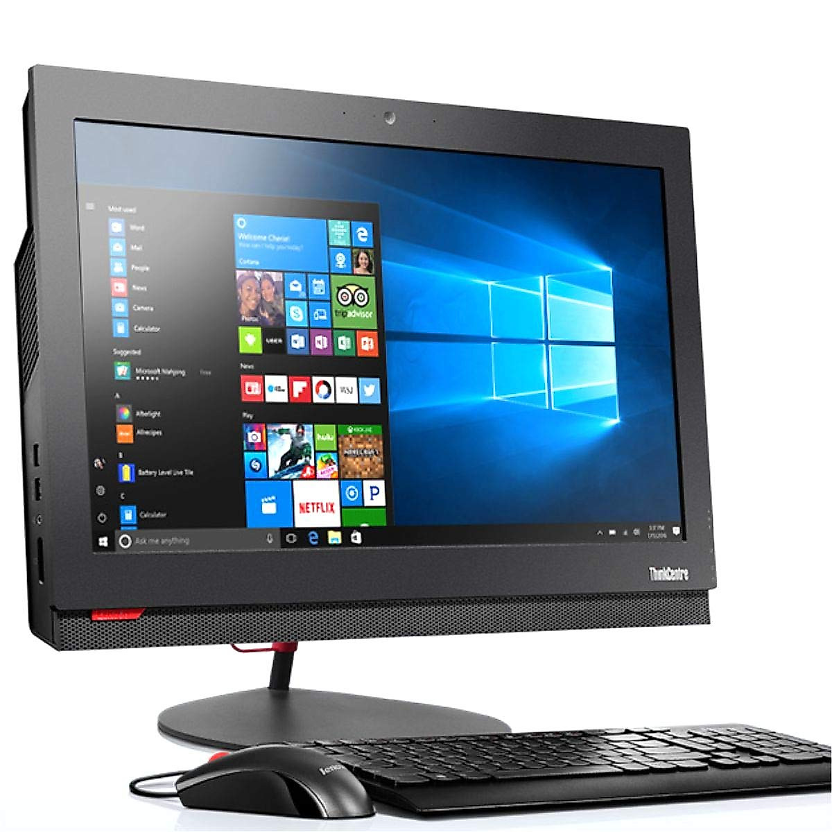 Lenovo ThinkCentre M800Z 21.5 in HD All-in-One Desktop Computer, Intel Quad Core i5-6500-3.2 GHz, 16GB RAM, 256GB SSD HDD, USB 3.0, DVDRW, DiaplayPort, RJ-45, Windows 10 Professional (Renewed)