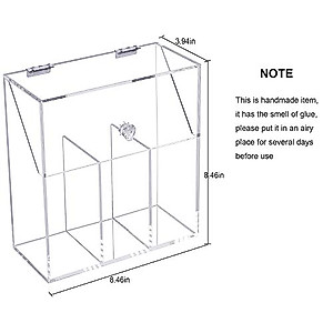 FOOCORDDY Covered Makeup Brush Holder with Dustproof Lid, Large Capacity Acrylic Clear Cosmetic Brush Storage Organizer for Vanity