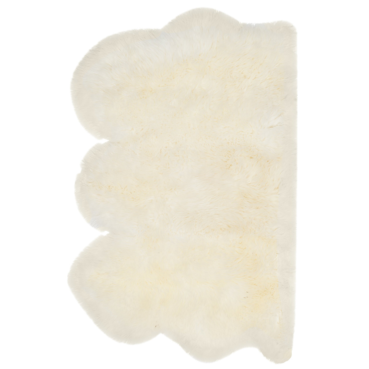 SAFAVIEH Sheep Skin Collection 3' x 5' White SHS121A Handmade Rustic Glam Genuine Pelt 3.4-inch Extra Thick Area Rug