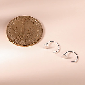 AoedeJ Sterling Silver Half Hoop Earrings Tiny Huggie Hoop Cartilage Earrings Small Comfy Half Hoop Earrings for Women (Style 2)