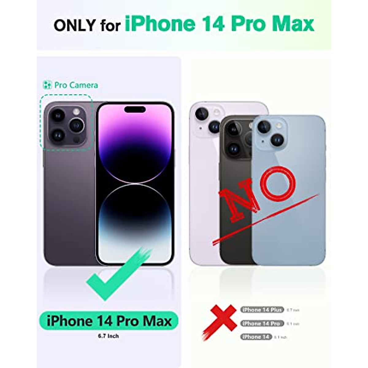 TUCCH Case for iPhone 14 Pro Max Wallet Case, [RFID Blocking] 4 Card Holder Stand [Shockproof TPU Interior Case] PU Leather Magnetic Protective Flip Cover Compatible with iPhone 14 Pro Max 6.7", Black