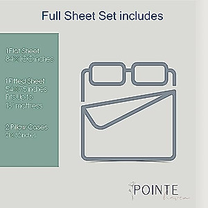 Pointehaven 180 GSM 100% Cotton Flannel Sheet Set - Full, Scenic Toile Blue - Warm & Cozy - Pre-Shrunk -Deep Pockets - Elastic All Around-Comfy Double Brushed
