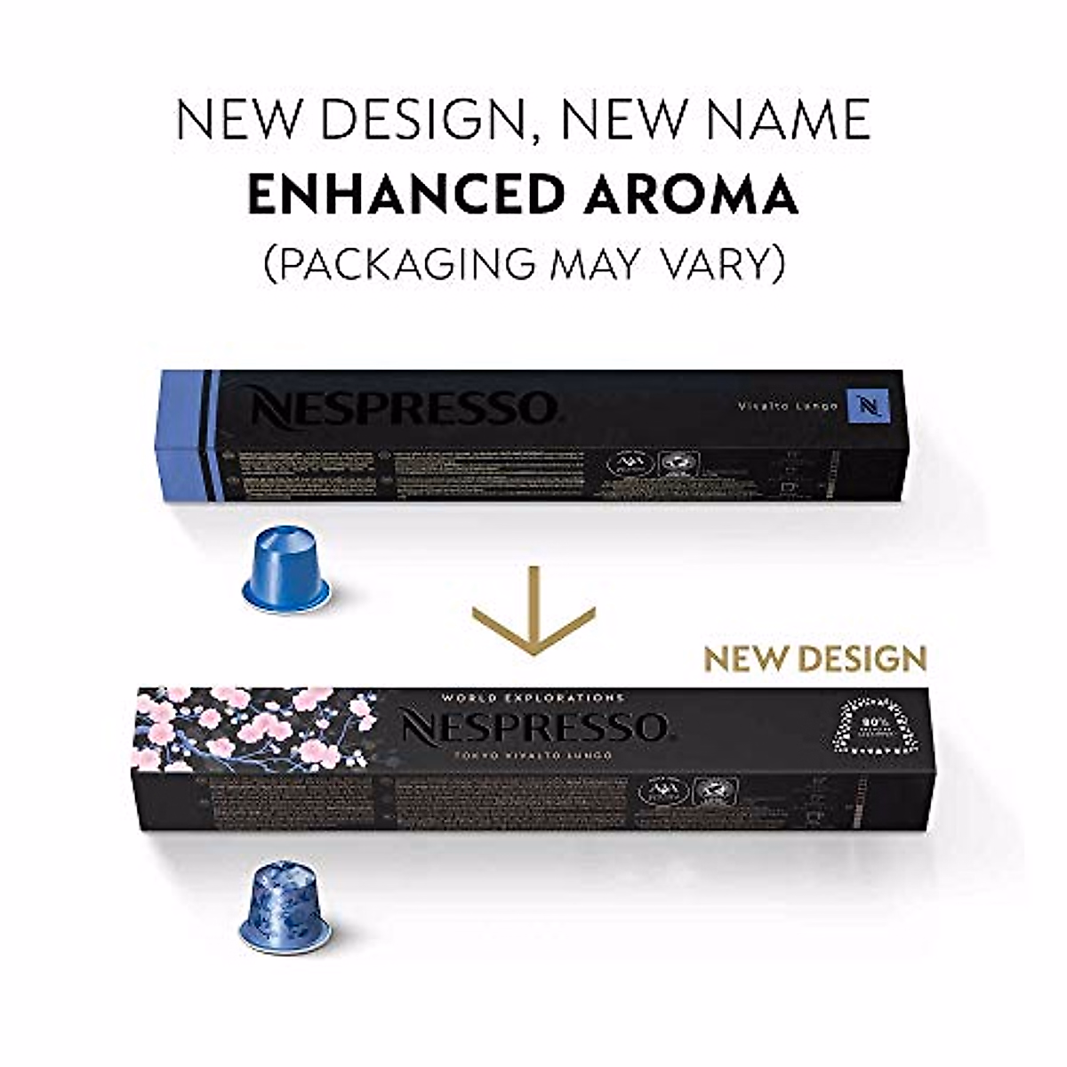 Nespresso Capsules OriginalLine Tokyo Vivalto Lungo, Medium Roast Coffee, 50 Count Coffee Pods, Brews 3.7 Ounce (ORIGINAL LINE ONLY)