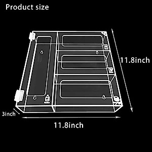 AXISNA Ziplock Bag Storage Organizer, Baggie Bags Drawer Organizer & Plastic Food Storage Bags Holder,Acrylic Baggie Organizer,Compatible with Gallon, Quart, Sandwich, Snap, Freezer, Slider Bags (Clear)