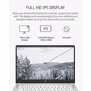 HP Chromebook 14a Laptop, AMD 3015Ce Processor, 4 GB RAM, 32 GB eMMC Storage, 14-inch FHD IPS Display, Google Chrome OS, Anti-glare Screen, Long-Battery Life (14a-nd0080nr, 2021, Ceramic White)