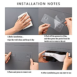 DREAMBOAT Hair Tool Organizer Wall Mount No Drilling Wall Mount Hair Dryer Holder Acrylic,Hair Organizer Storage Comb Bathroom Organizer Black