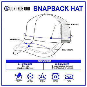 Our True God Faith Over Fear Back Mesh Hat Christian Inspirational Gift Baseball Cap (Heather Front/White Mesh) Medium-Large
