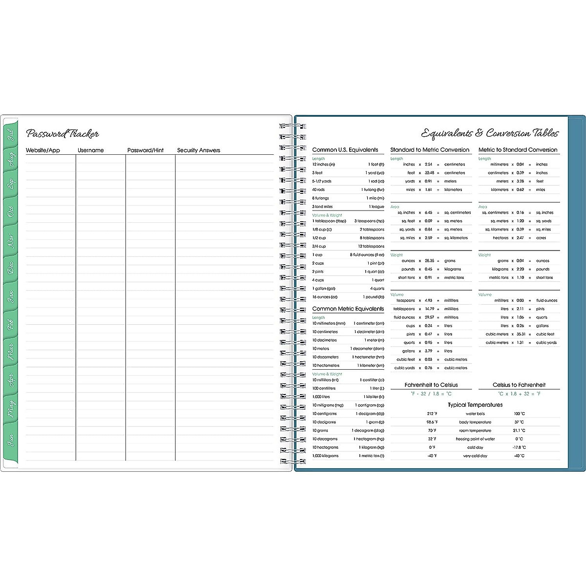 Blue Sky 2023-2024 Academic Year Teacher Weekly and Monthly Lesson Planner, 8.5" x 11", Flexible Cover, Wirebound, Ditsy Dapple Light (132002-A24)