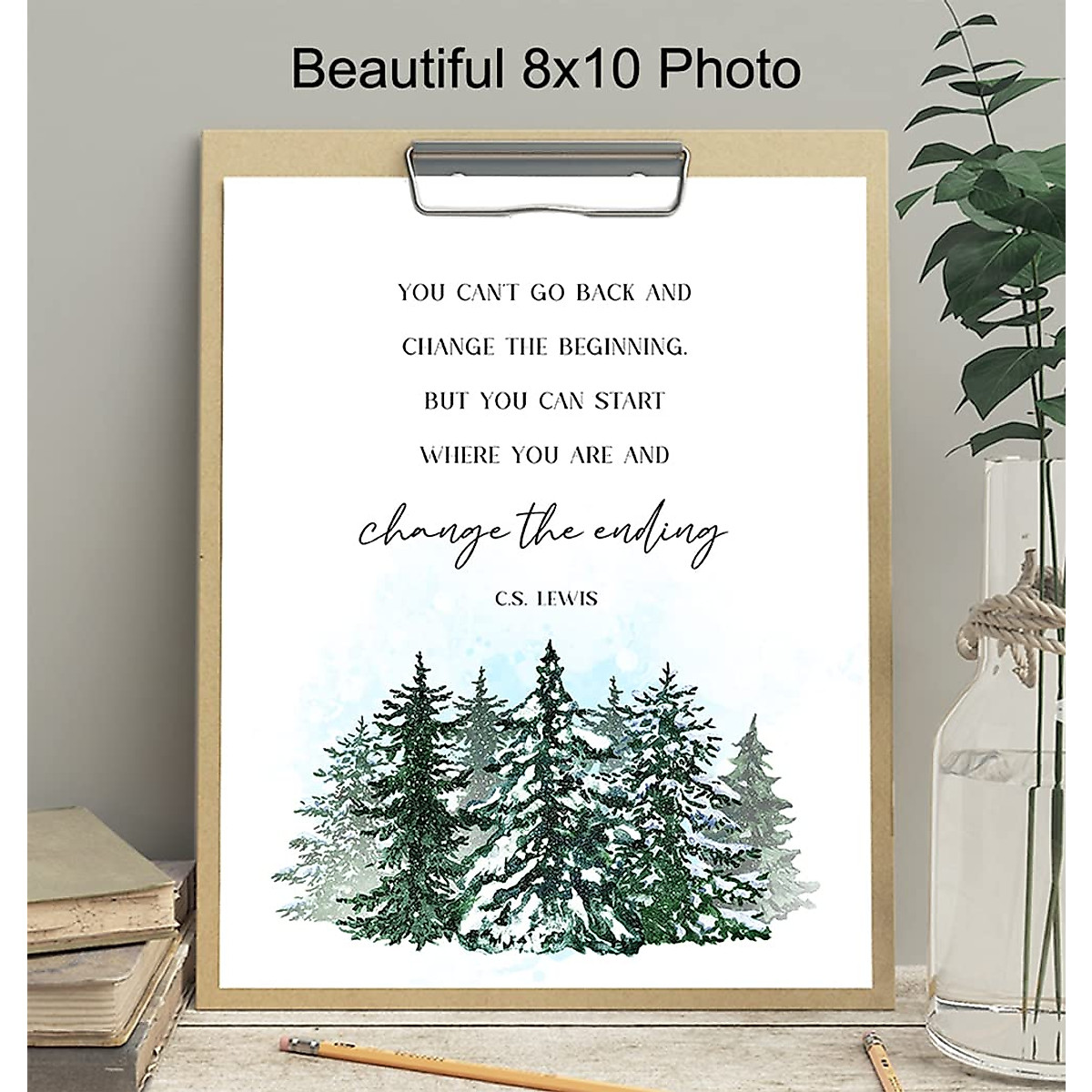 Motivational Positive Inspirational Quotes Decor Wall Art - Uplifting Encouragement Gifts for Women, Men - Uplifting Encouraging Sayings for Wall Decor - Home Office Posters 8x10