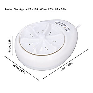 Portable Mini Washing Machine, 120W Ultrasonic Turbine Washing Machine for Women's Underwear, Close Fitting Clothing, 4 Mode Mini Laundry Machine Turbo Washer for Travel, Business Trip(US)