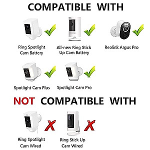 BOBUY Ring Camera Solar Panel Charger, 5V Solar Charger Compatible with Ring Spotlight Cam/Ring Stick Up Cam Battery Outdoor Wireless Ring Surveillance Camera, 16.4ft Cable (2 Pack, Black)