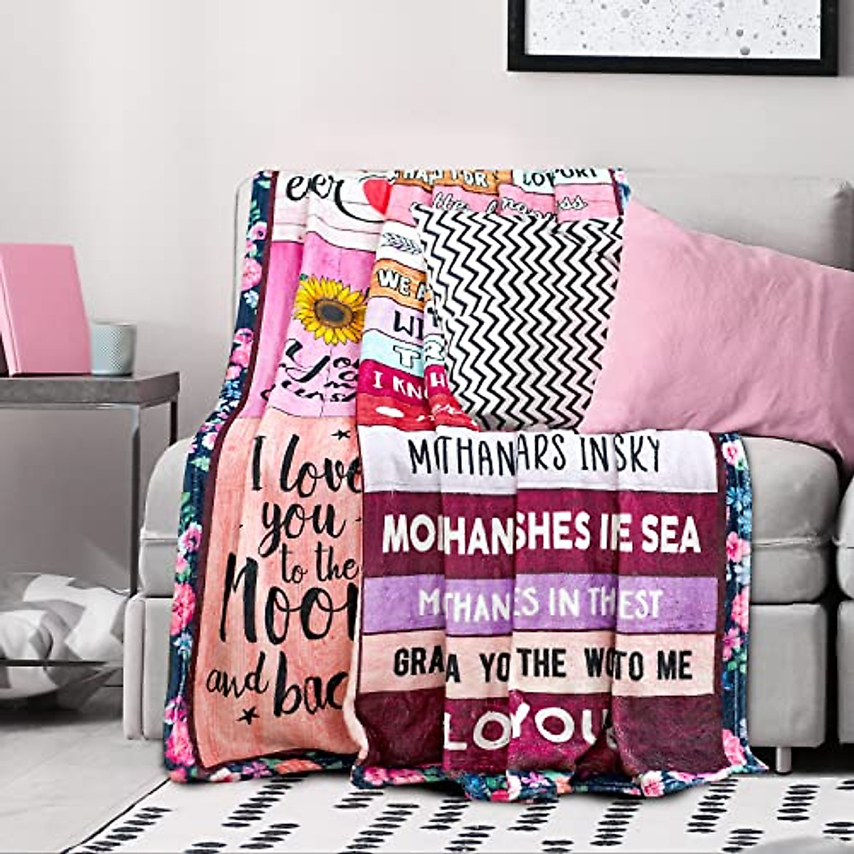 Eslygoily Gifts for Grandma from Grandkids for Grandma from Grandkids Unique Gifts Ideas for Grandma Birthday Gifts for Grandma for Grandma Throw Blankets 60x50 inch