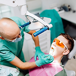 2 Rolls Barrier Film Tattoo Barrier Tape with Dispenser Box, 4" x 6" Dental Plastic Sheets Perforated Protective Pe Film Disposable -1 Roll of 1200 Sheets - Blue