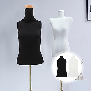 2pcs Female Dress Form Mannequin Torso Body Cover Mannequin Tailors Body Lace Cover for Clothing Jewelry Display Model Display