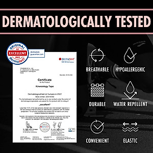 HARUTO Kinesiology Sports Tape, for Pain Relief Strong Support, Therapeutic Tape Physio for Athletic Sports Recovery, 20 Precut 10¢®¡¾ Strips (Sensitive Black for Novice)