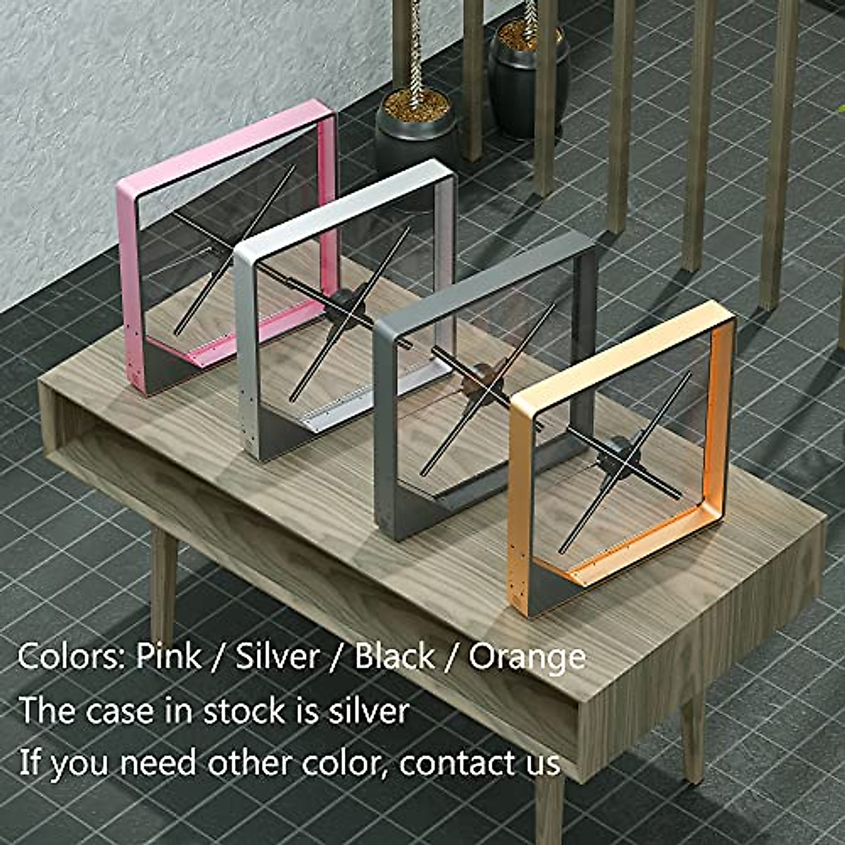 GIWOX 3D Hologram Fan with Aluminum Alloy Frame and Acrylic Cover, 640P Hi-Resolution 20.5'' Hologram Projector Fan with Built in Audio 3D LED Fan Advertising Display for Business Store Holiday Events