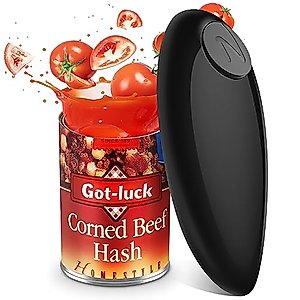 One Touch Electric Can Opener, Hands Free Automatic Can Openers Fit Different Cans with No Sharp Edges for Kitchen, Food Safe Battery Can Opener Kitchen Essential