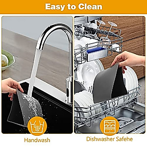 Slow Cooker Divider, Silicone Liner fit 6 QT Crockpot, Makes 4 Flavors & Reusable Crockpot Divider, Dishwasher Safe Fit 6QT (4 Count, Grey)