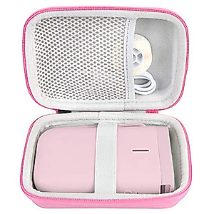 Baval Hard Carrying Case Replacement for Label Maker Machine NiiMbot D11 D110 Portable Wireless Bluetooth Label Printer (Pink)