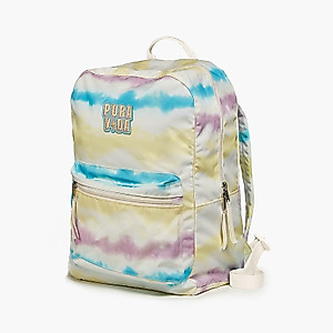 Pura Vida Tie Dye Backpack Travel Bag - 400D Polyester, Vintage Patch - Large Capacity, 29 Liters