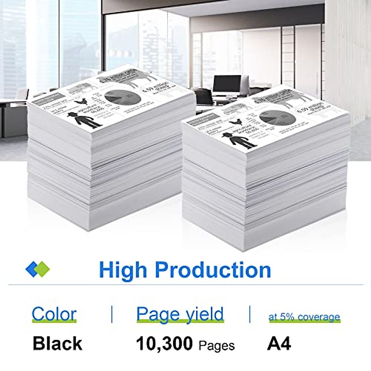 1 Pack 601H 60F1H00 High Yield Return Program Toner Cartridge Black MX310 Compatible Replacement for Lexmark MX310dn MX611de MX511de MX410de MX611dhe MX610de Printer Toner