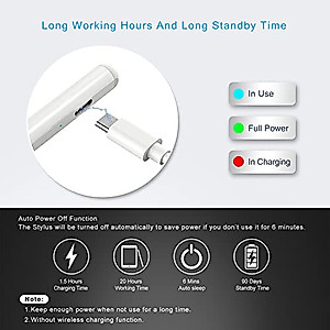 Stylus Pen for Apple iPad Pencil: Apple Pen for iPad (2018-2022) with Palm Rejection iPad Pen Compatible with iPad Pro 11/12.9 Inch iPad Air 3rd/4/5th Gen iPad 6/7/8/9th Gen iPad Mini5/6th Gen