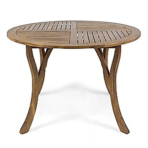 Christopher Knight Home Adn Outdoor 47" Round Acacia Wood Dining Table, Teak