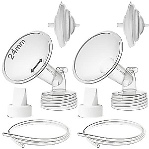 Nenesupply 24mm Flange Pump Parts Compatible w Spectra S2 S1 Breast Pumps Replacement Kit for Spectra Pump Parts S2 Parts S2 Accessories Inc Flange Duckbill Valve Backflow Protector