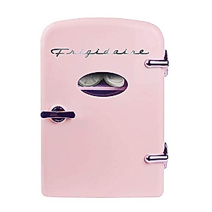Frigidaire Pink EFMIS129- AMZ EFMIS129 Mini Portable Fridge, 4 litres Capacity Chills Six 12oz Cans, 100% Freon-Free & Eco Friendly, Beverage Cooler