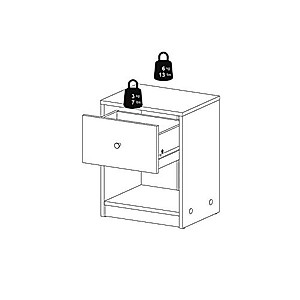 Home Square 2 Piece Chest and Nightstand Bedroom Set in Gray