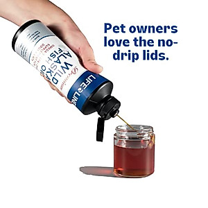 Life Line Pet Nutrition Wild Alaska Salmon & Pollock Oil - Omega 3 Supplement for Dogs and Cats in All Life Stages, 8.5 Fl Oz