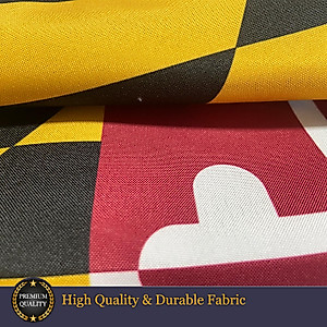 Homissor Maryland Flag 12x18 Inch Double Side MD State Flag Small Maryland Boat Flags Durable Banner with Grommets for Outdoor Indoor