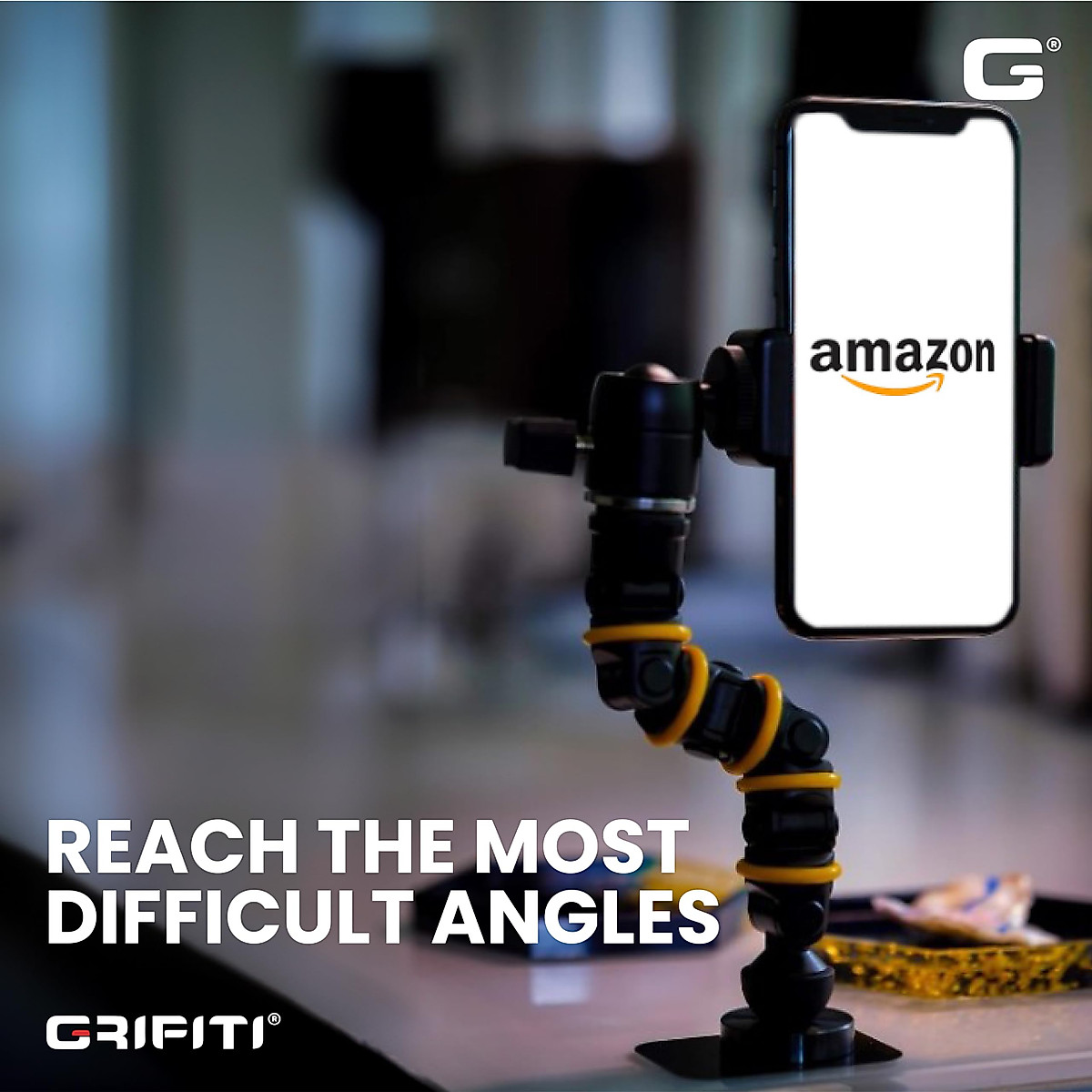 GRIFITI Nootle Recon 5 Flex Arm Leg Magnetic Foot Mini Ball Head Camera Mount Stand Magnetic Foot 6 Inch Flexible Mini Ball Head Attaches to Steel or Other Magnet Surfaces