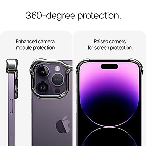 Arc Pulse Phone Case Designed for iPhone 14 Pro Max, Aerospace Grade Aluminum (Aluminum Mirror Polish Silver)