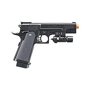P2 Spring Powered Airsoft Pistol Plastic Lightweight/ (Black)-