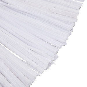 400 Pieces White Pipe Cleaners Chenille Stems (6 mm x 12 inches) DIY Art Creative Craft Decorations