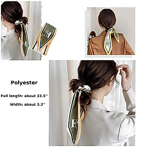 fashion ribbon scarf for hair 10 pcs hair scarf set chic polyester handbag handle ribbon scarf stylish hair headbands neck scarf neckerchief for women girls ladies