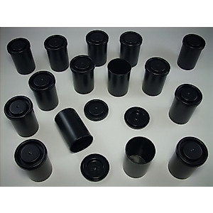 CTKcom 35MM Film Canisters(24 Pack)- Tight Sealing Lids on All Canisters for Travel or Small Storage and Geocaching,24 Pack(Black)