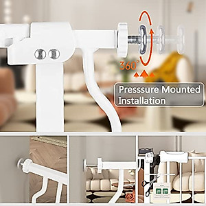 Fairy Baby Extra Wide Baby Gates 57.5-62 Inch, Auto Close Child Safety Gates for Stairs Banister Doorways Hallway Stairway,Indoor Safety Child Gates for Kids or Pets