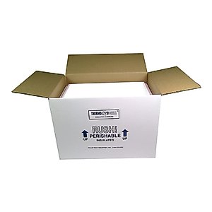 Polar Tech Thermo Chill 261/J50C Large Insulated Foam Container with Carton, Interior Dimensions 19 x 12 x 12.5 inches (L x W x D)