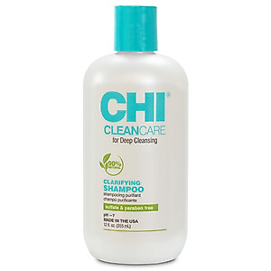 CHI CleanCare Clarifying Shampoo, Deeply Cleanses Hair & Scalp, Removes Build Up & Restores Moisture To Hair, Sulfate, Paraben, & Cruelty-Free, 12 Oz