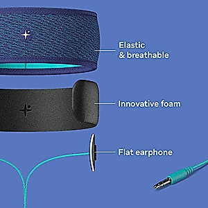 HoomBand Innovative Headband for Sleep, Travel, Meditation | 3.5mm Jack Wired | Ultra Flat Speakers | Free Access to Hypnotic Stories Created by Sleep Experts (Size S)