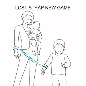 HUGVIDAS Reflective Anti-Lost Rope, Child Safety Belt with Key Lock, Breathable Toddler Traction Belt, Reflective Anti-Lost Rop (2M/6.5ft, Gold)