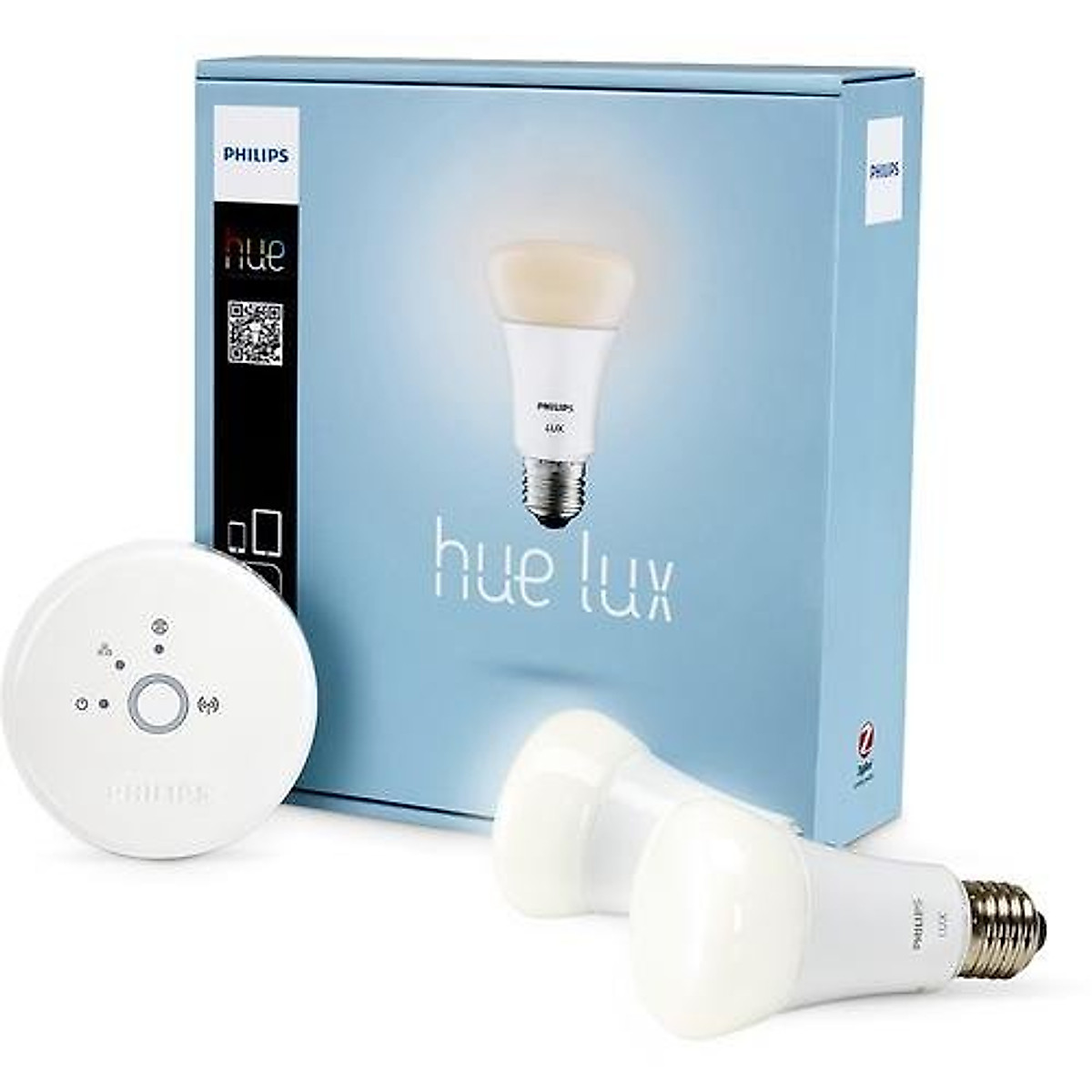 Philips 453761 Hue Lux 60W Equivalent A19 LED Personal Wireless Lighting Starter Kit