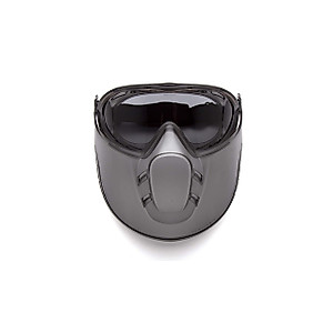Pyramex Capstone Shield Safety Goggles Face Shield With Gray Anti-Fog Lens For Full-Face Protection